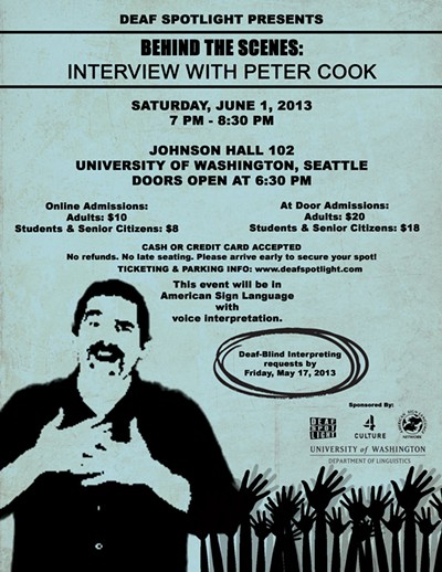 INTERVIEW WITH PETER S. COOK Tickets | University of Washington ...