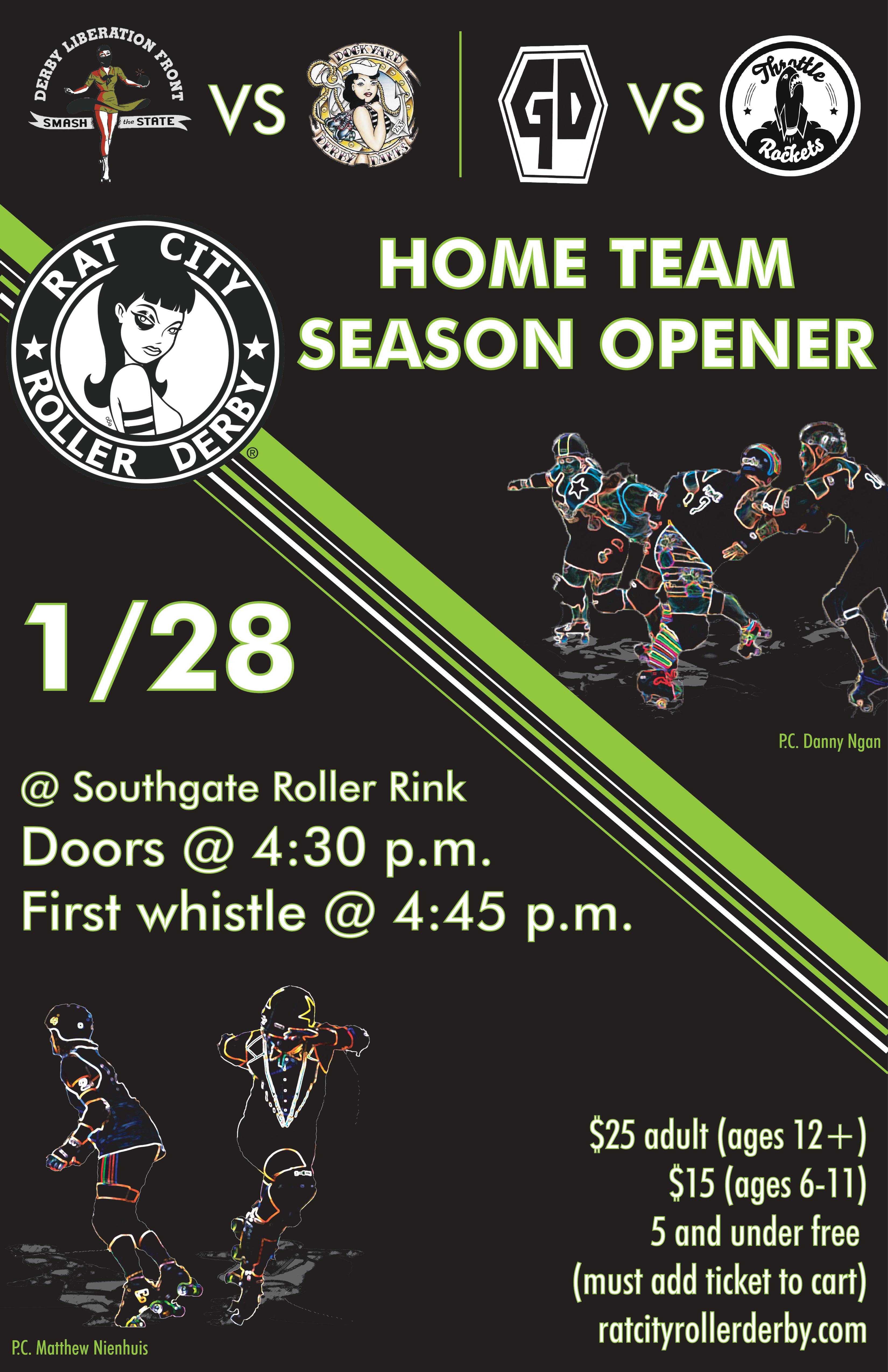 Rat City Roller Derby Home Team Bout 1 Season Opener Tickets Southgate Roller Rink Seattle