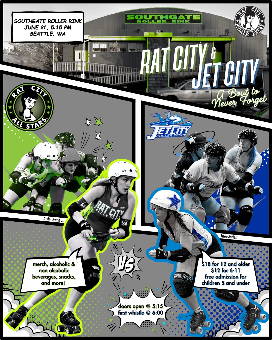 Rat City Roller Derby All Stars vs Jet City Roller Derby Tickets ...